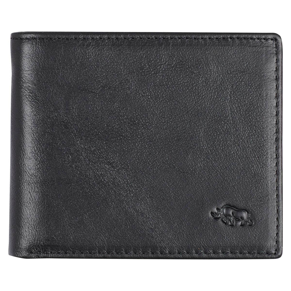 Genuine Leather Wallet Rhino Armor Black – Denim & Design